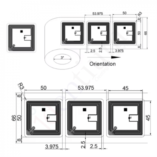 Icode Slix2 RFID Label